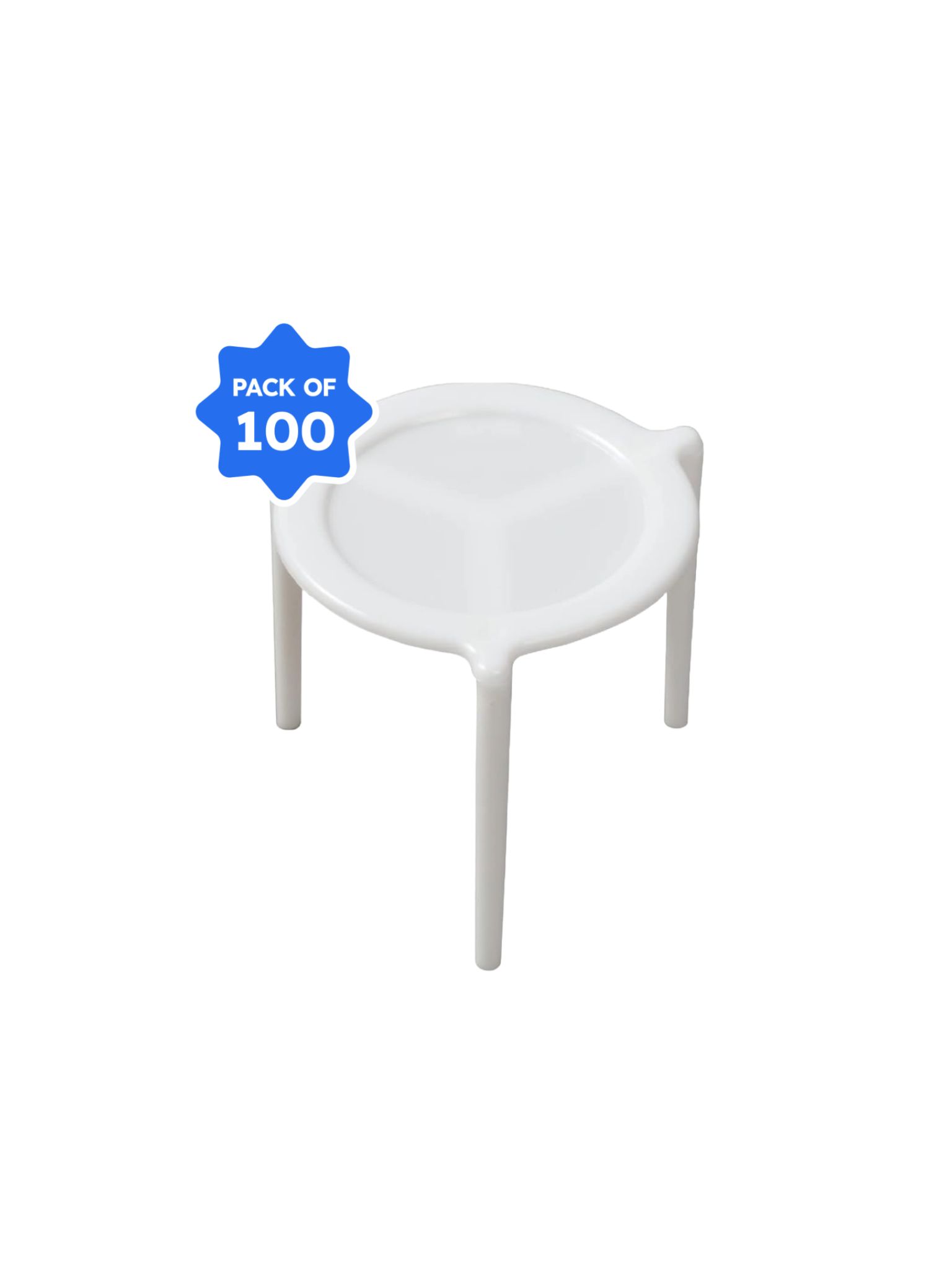 Pizza Saver Tripod Stool/Stand – White (Pack of 100) – Resto Rashan