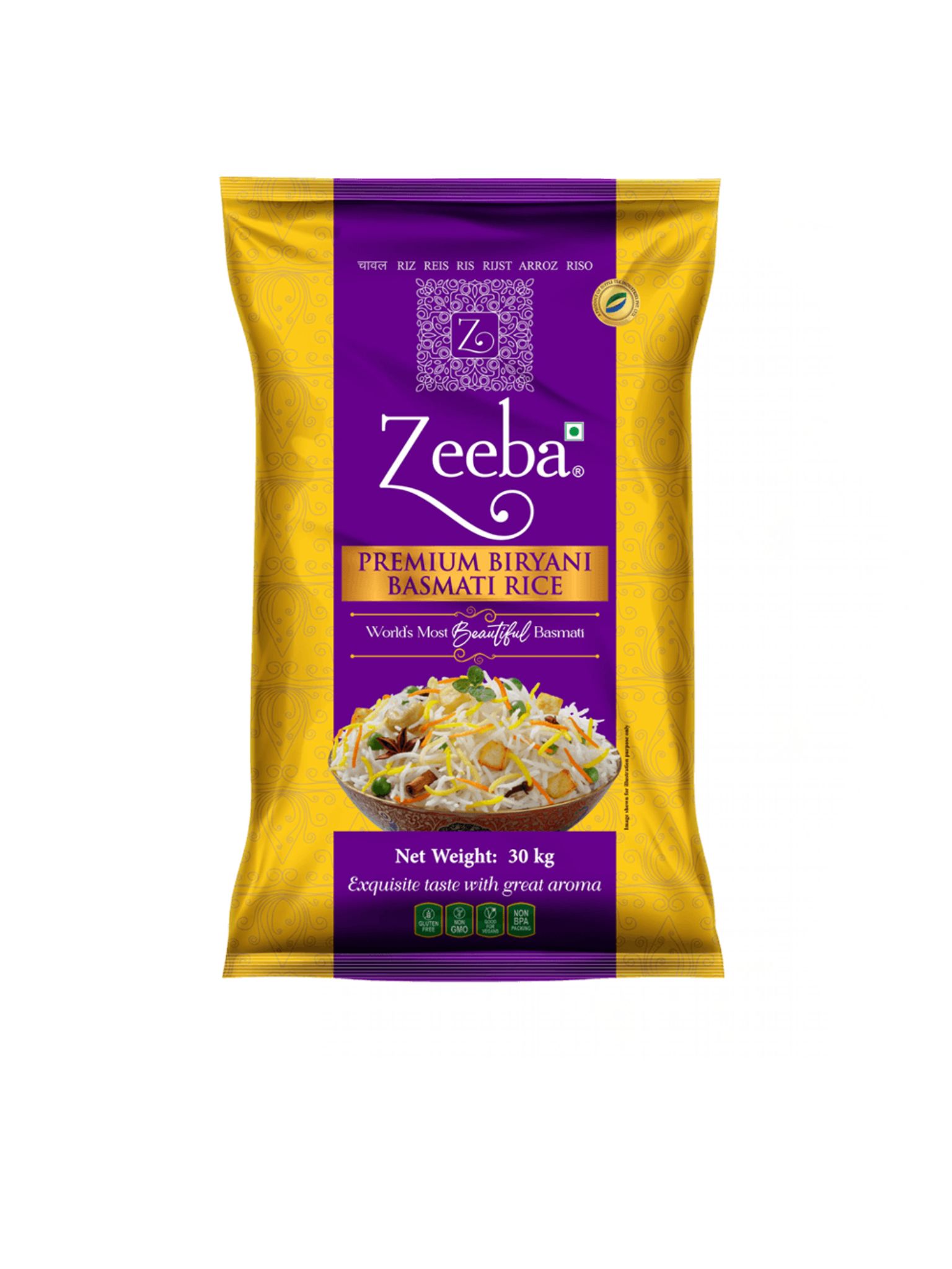 Zeeba – Premium 1121 Basmati (Biryani) Rice, 30 Kg – Resto Rashan