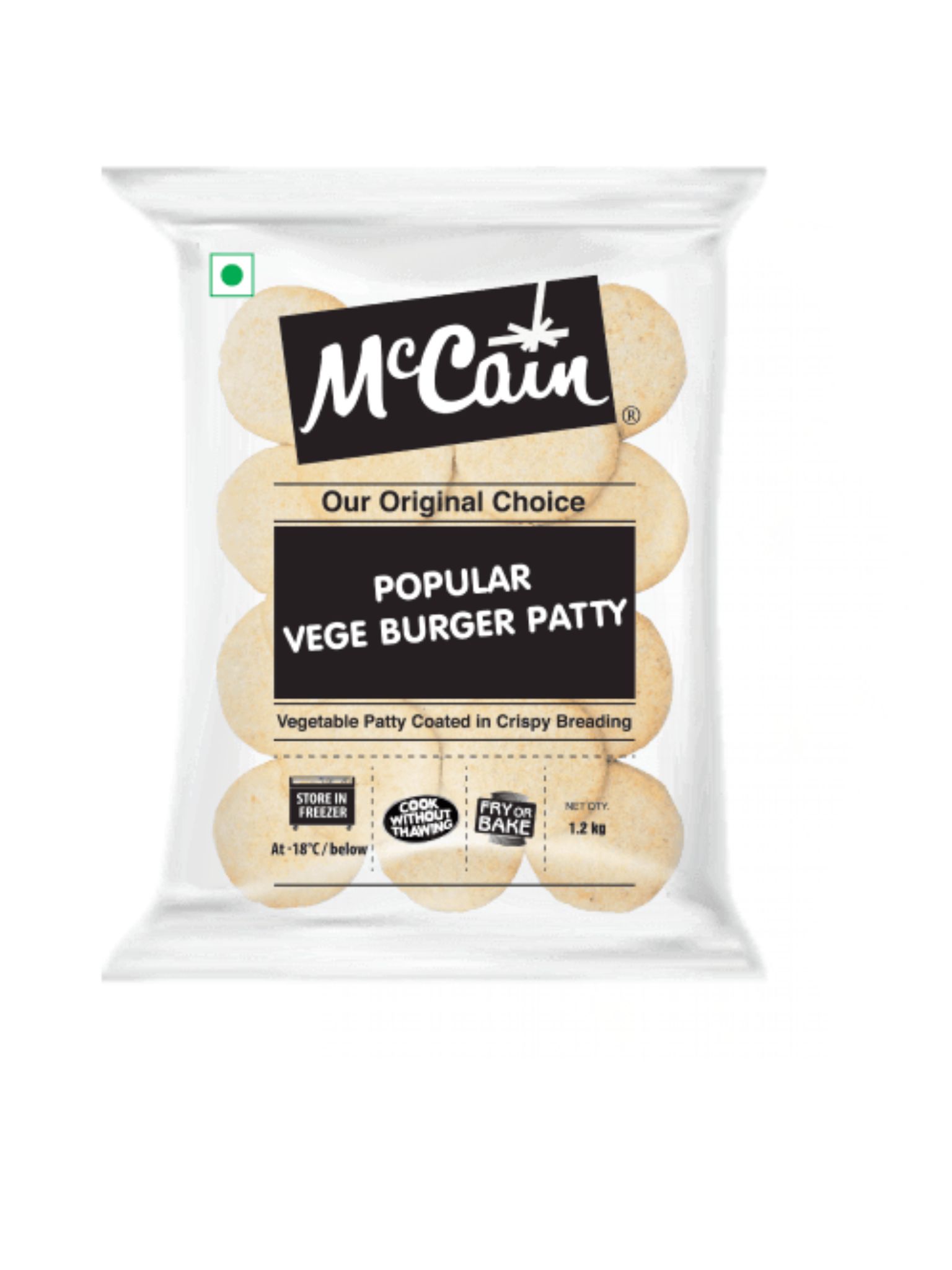 McCain – Popular Veg Burger Patty, 1.2 Kg – Resto Rashan