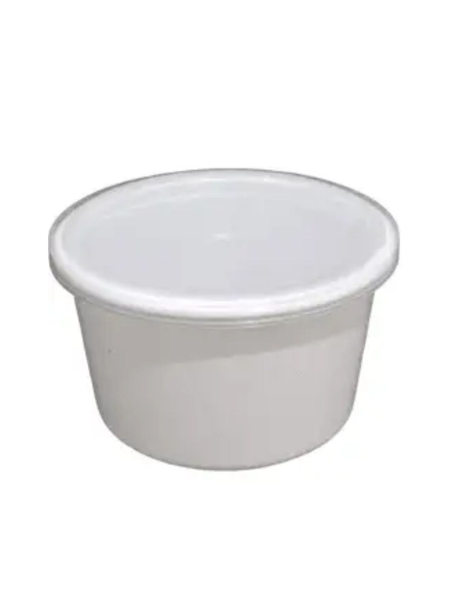 Round Container, White with Lid – 500 ml (Pack of 100) – Resto Rashan