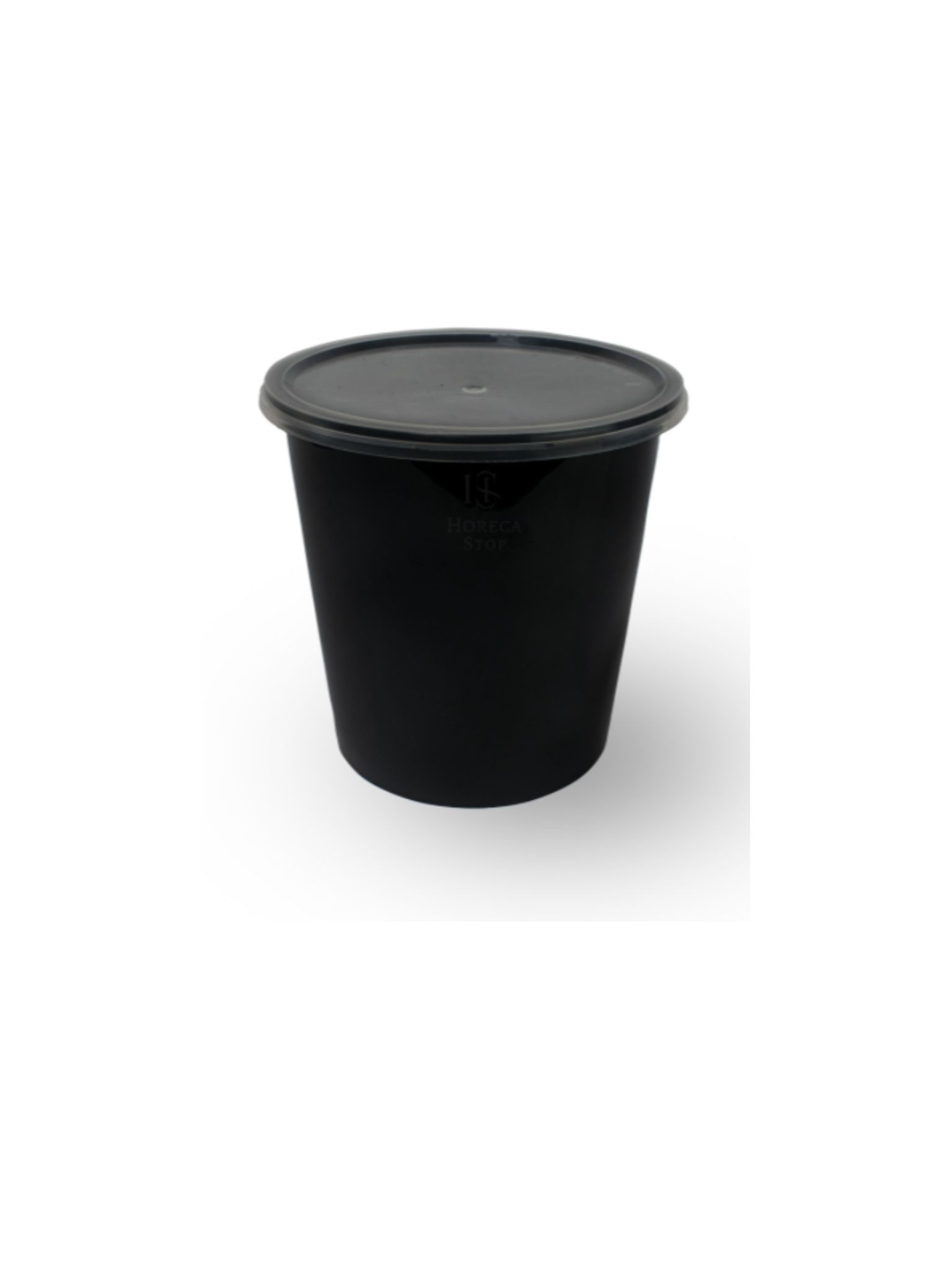 Round Container Black with Lid – 750 ml (Pack of 100) – Resto Rashan